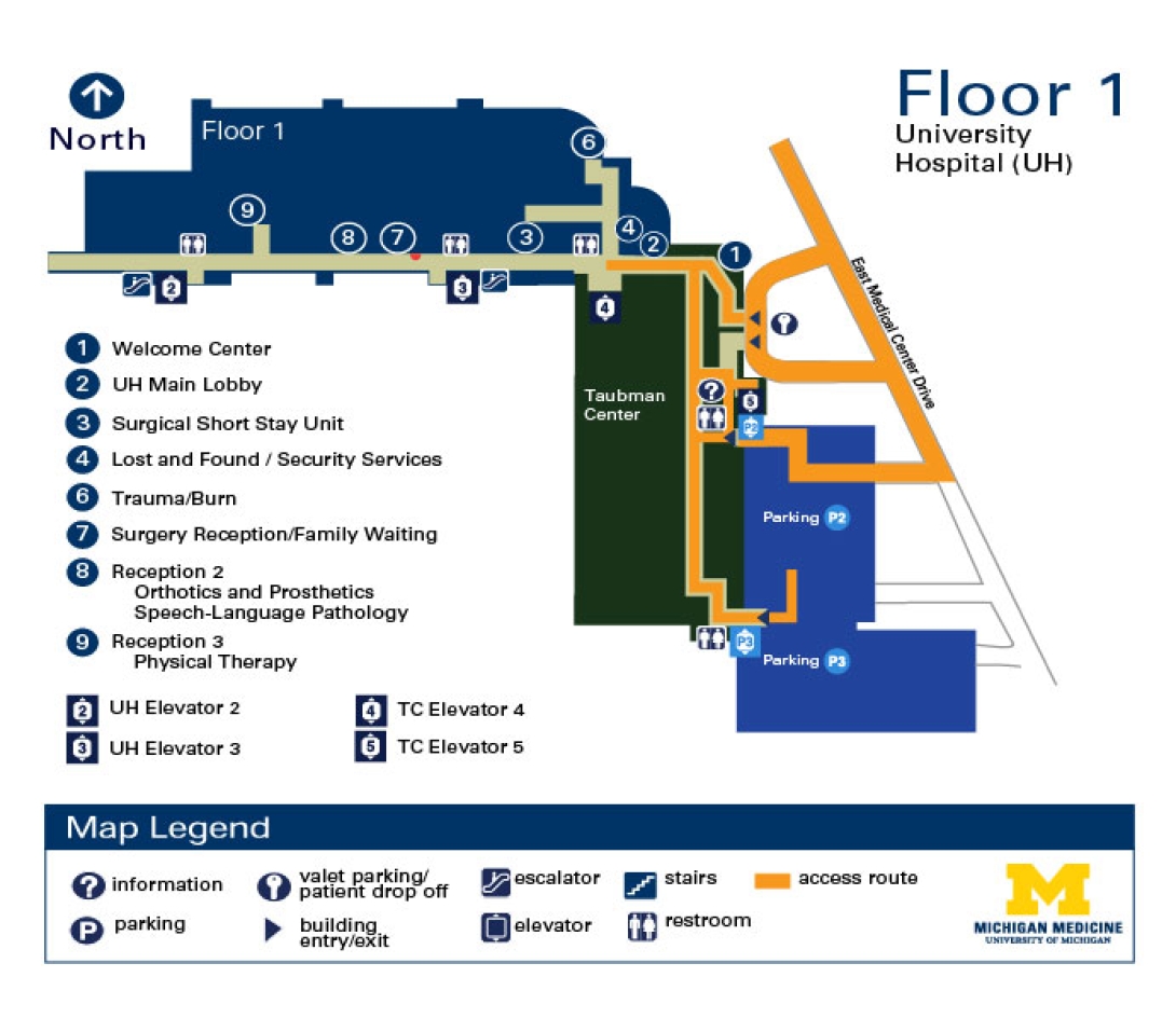 Floor 1 - University Hospital | University of Michigan Health